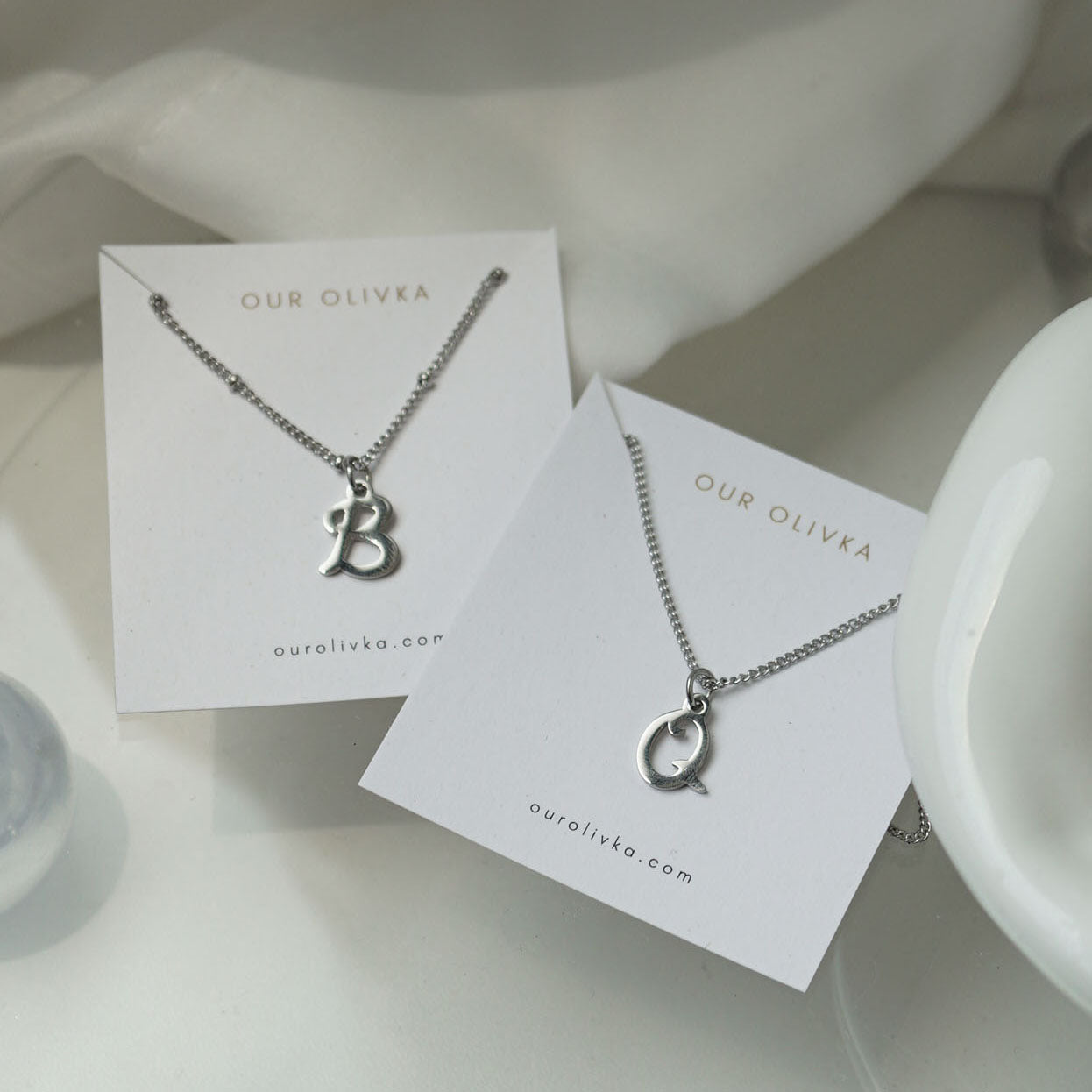 Cursive Initial Pendant — Our Olivka | Modern Demi Fine Jewelry